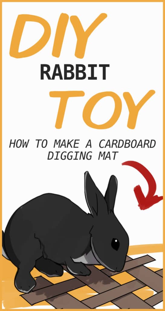 DIY Cardboard Digging Mat for Rabbits